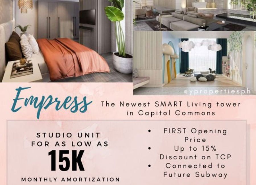 2 bedroom unit with 2 parking slots at Capitol Commons
