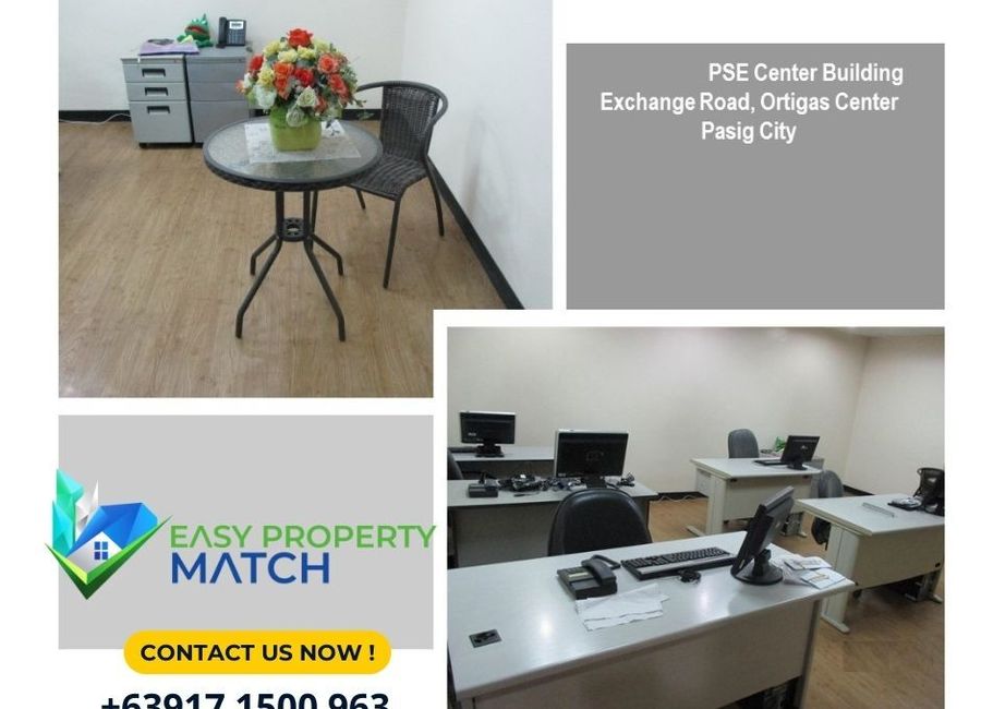 Fitted 100 sqm Tektite PSE Ortigas Pasig Office Space for Rent/Lease