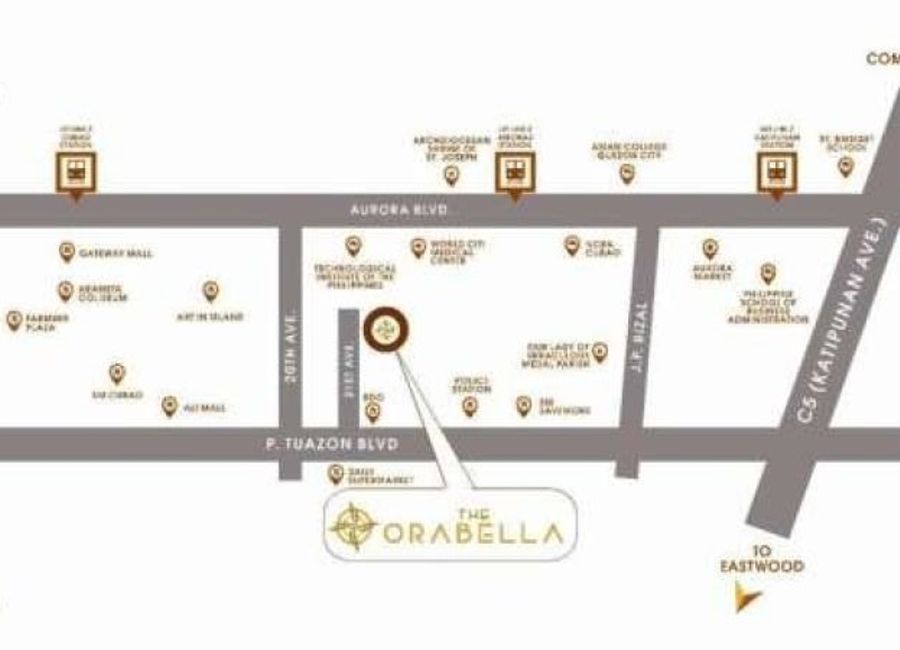 The Orabella 1 Bedroom with Spacious in Cubao Quezon near Araneta Center
