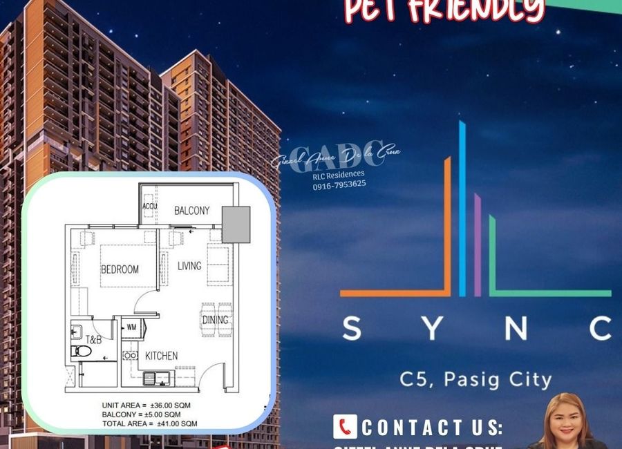 5% Discount Pre-Selling 1 bedroom condo unit for sale at Sync N Tower ...