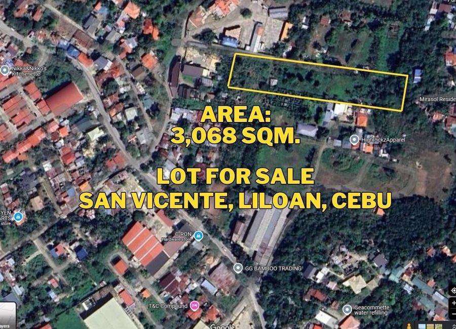 Titled Lot for Sale in San Vicente, Liloan, Cebu - 3,068 SQM AREA