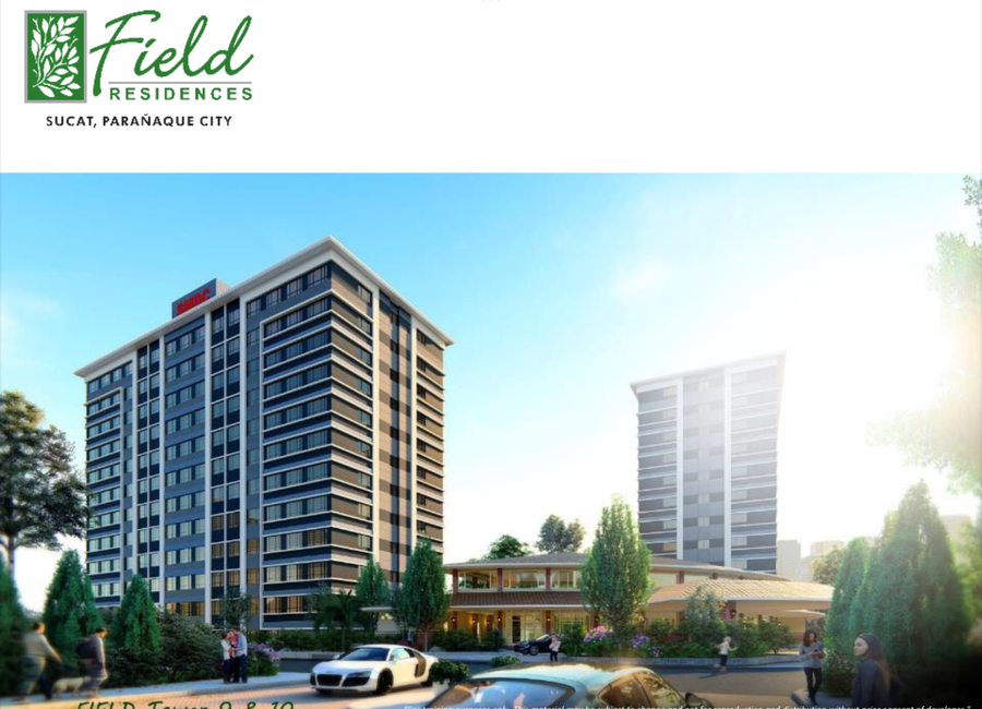 SMDC Field Residences 1BR Condo Behind SM Sucat Paranaque