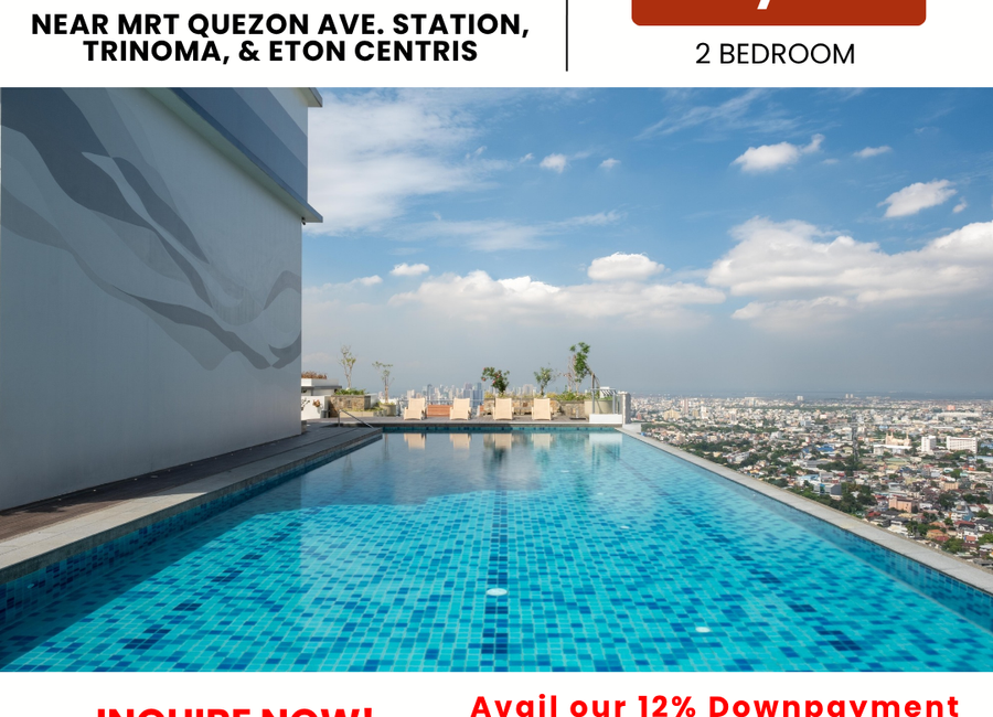32K Monthly 2Bedroom The Crestmont Residences near Eton Centris Quezon City