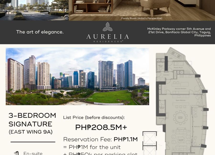 3 Bedrooms for Sale in Aurelia Residences