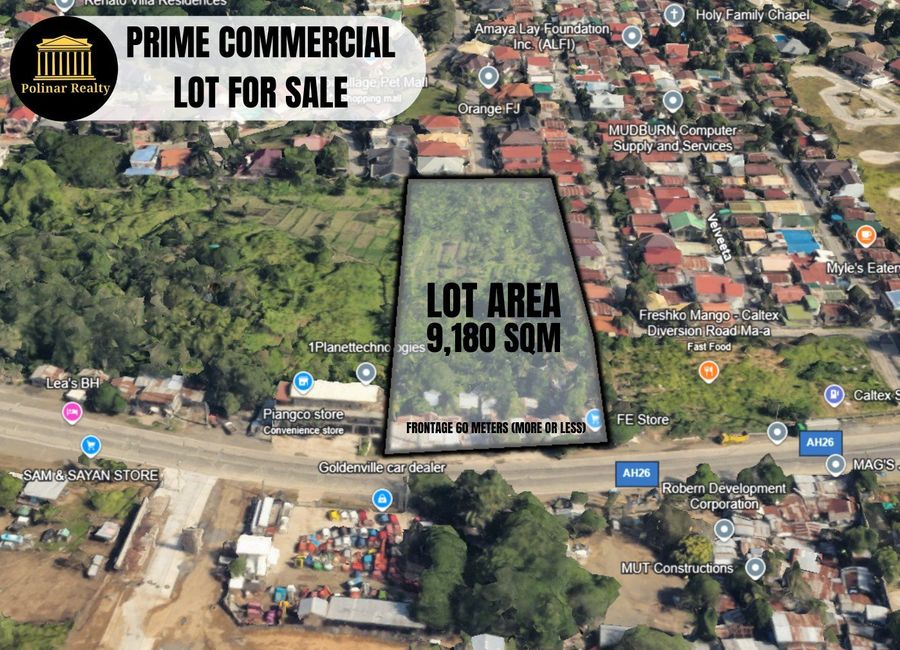 PRIME COMMERCIAL LOT FOR SALE AT MAA, DAVAO CITY