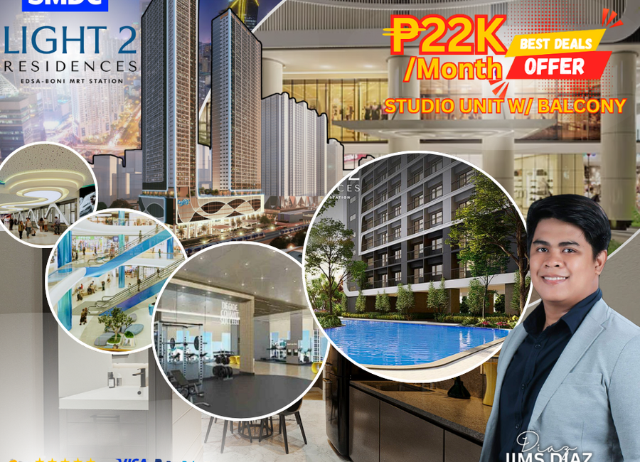 Light 2 Residences connected to BONI MRT Station, Edsa near SM Mega Mall
