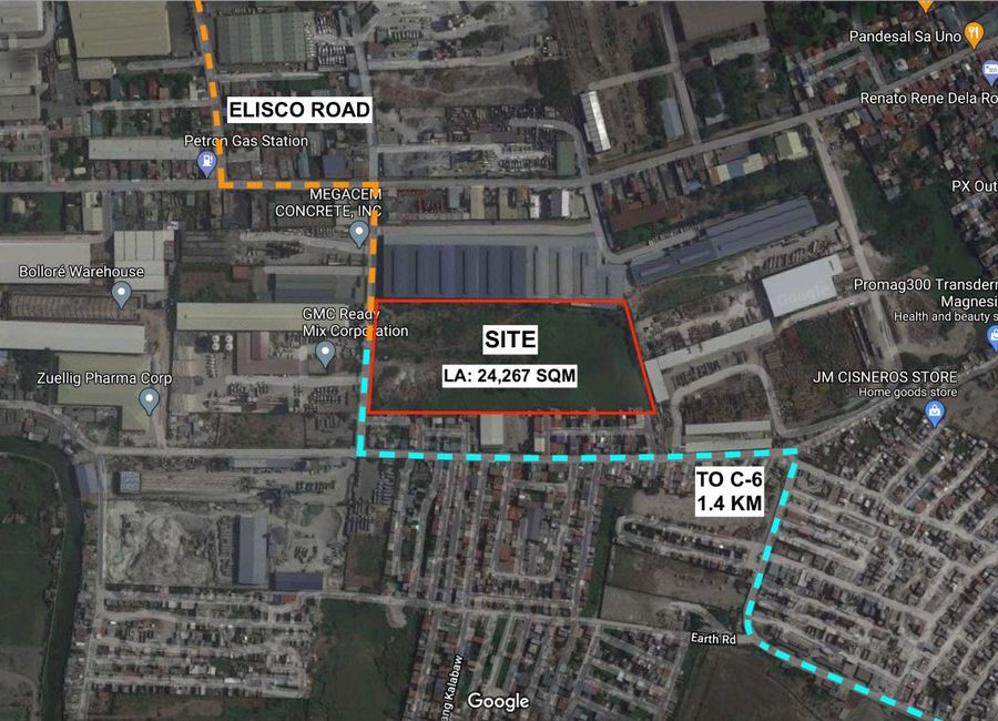 24,267sqm Industrial Lot for Lease in Elisco Road, Tipas, Taguig