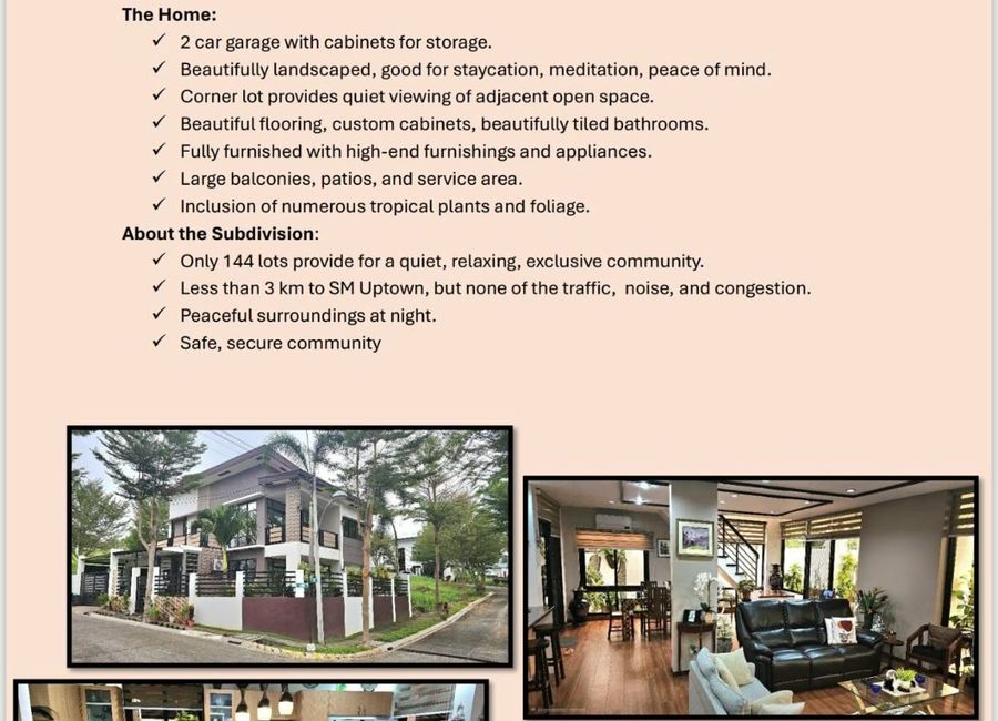 Elegant American-Style Corner Home in Bloomfields Subdivision, Uptown CDO