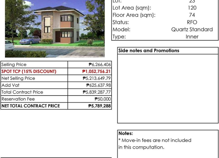 RFO Single Detach house with 1M discount for cash buyer