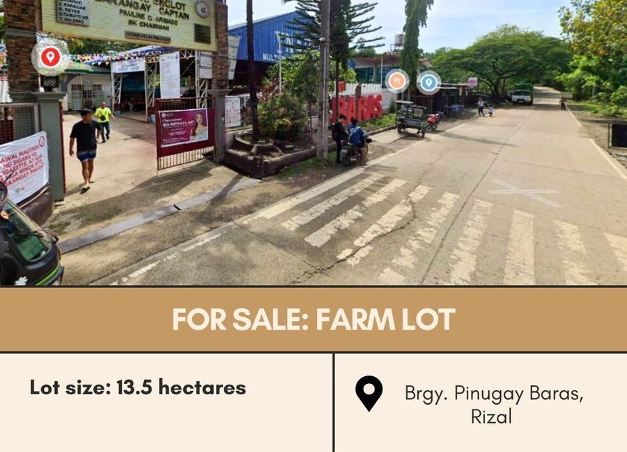 For Sale Farm Lot located in Brgy. Pinugay Baras, Rizal