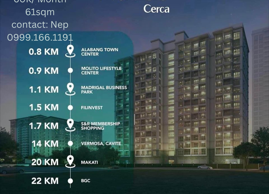 Ayala ,1 bedroom, ,Alveo ,Cerca, Pre Selling, Serendra of the South
